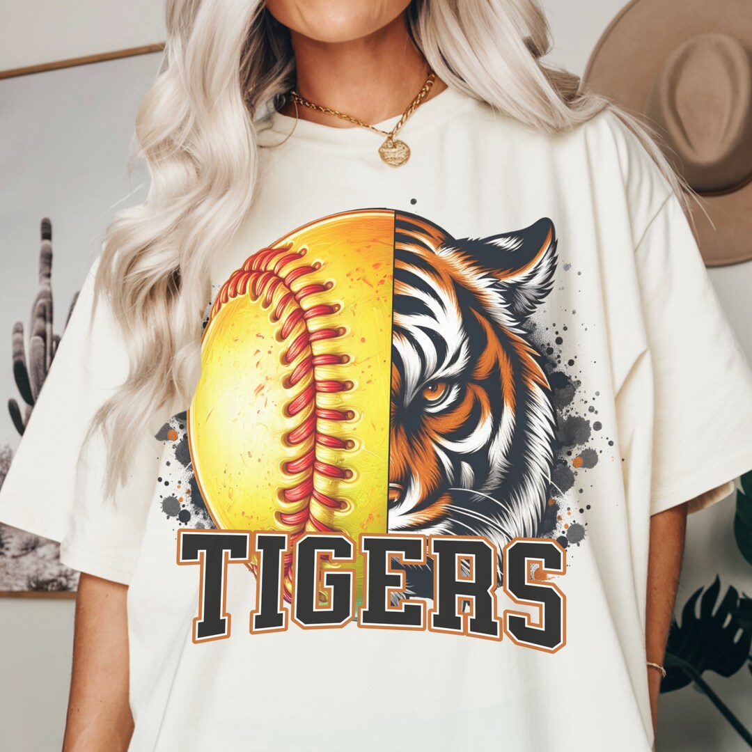 Tiger Softball T-shirt Design: Mascot Spirit PNG (digital Download) - Etsy