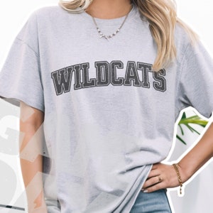 Grunge Wildcats Mascot Png, Retro Varsity Wildcats School Mascot Text ...