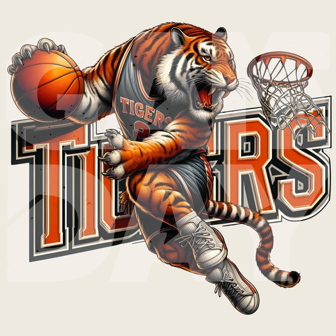 Basketball Tiger Png | Tiger Spirit PNG | Tiger Shirt PNG | Tiger T ...