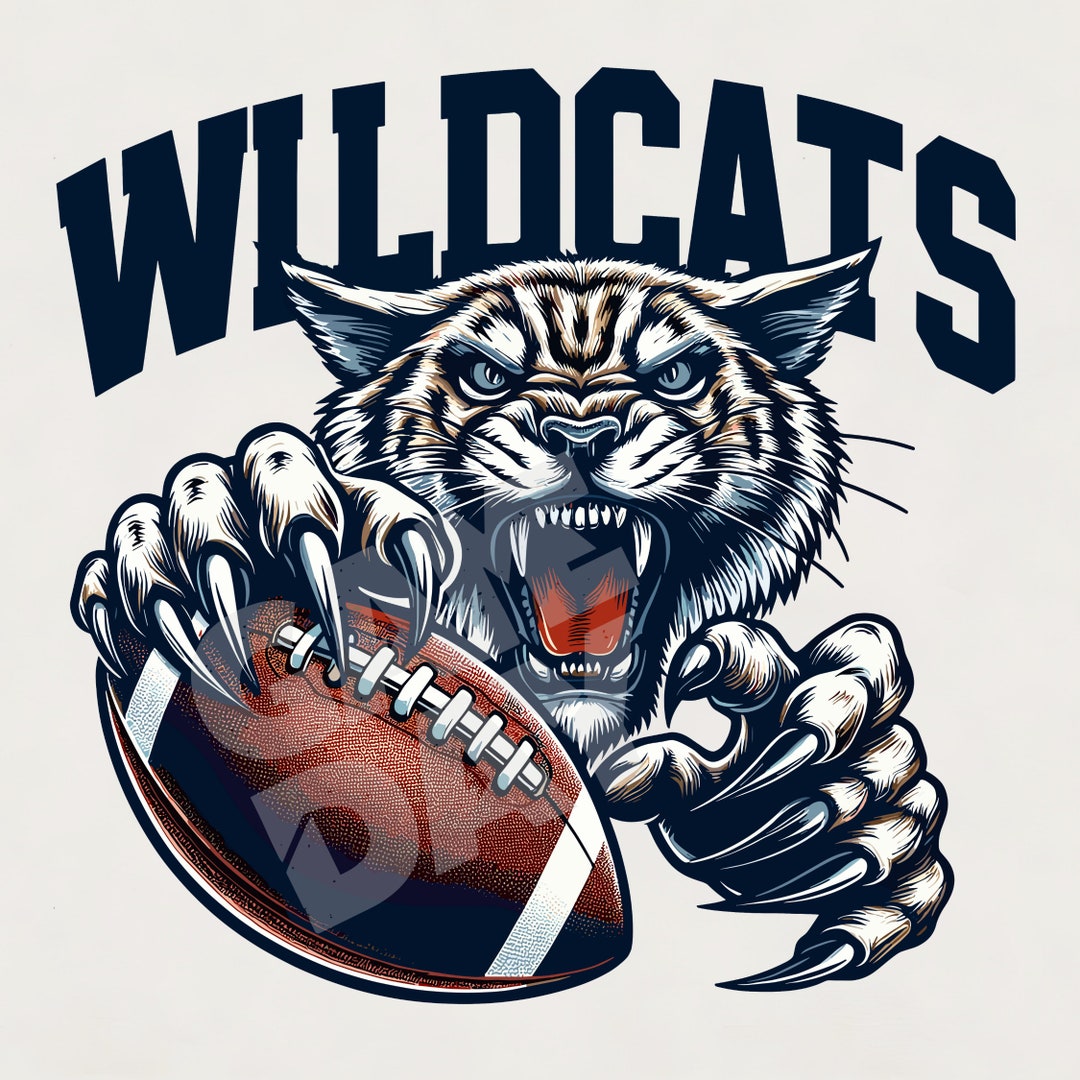 Blue Wildcats PNG | Wildcats Football Sublimation Design L Wildcat ...