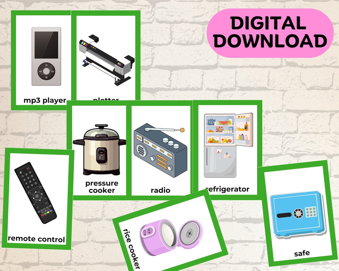 72 Electronic Devices Flashcard for Knowledge and Fun - Etsy