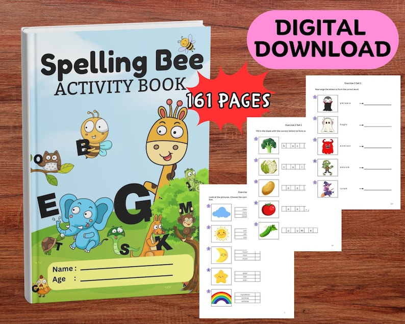 Spelling Bee Exercise Book: Vocabulary Learning for Kids (digital ...