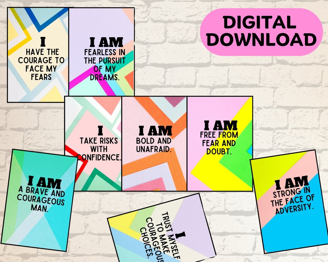 Set of 104 Affirmations for Men Empowering Cards for Confidence ...
