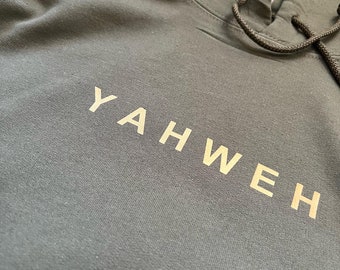 YHWH Hoodie Varsity Font YHWH Sweatshirt Christian Yahweh Hoodie for ...