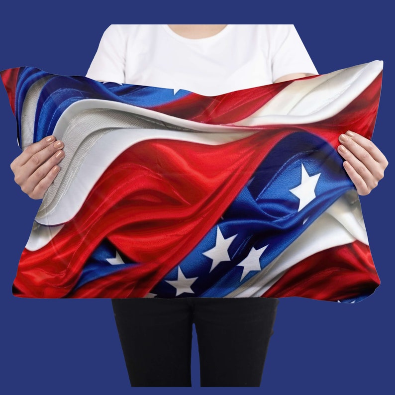 Patriotic American Flag Banner Embroidery Seamless File Red White and ...