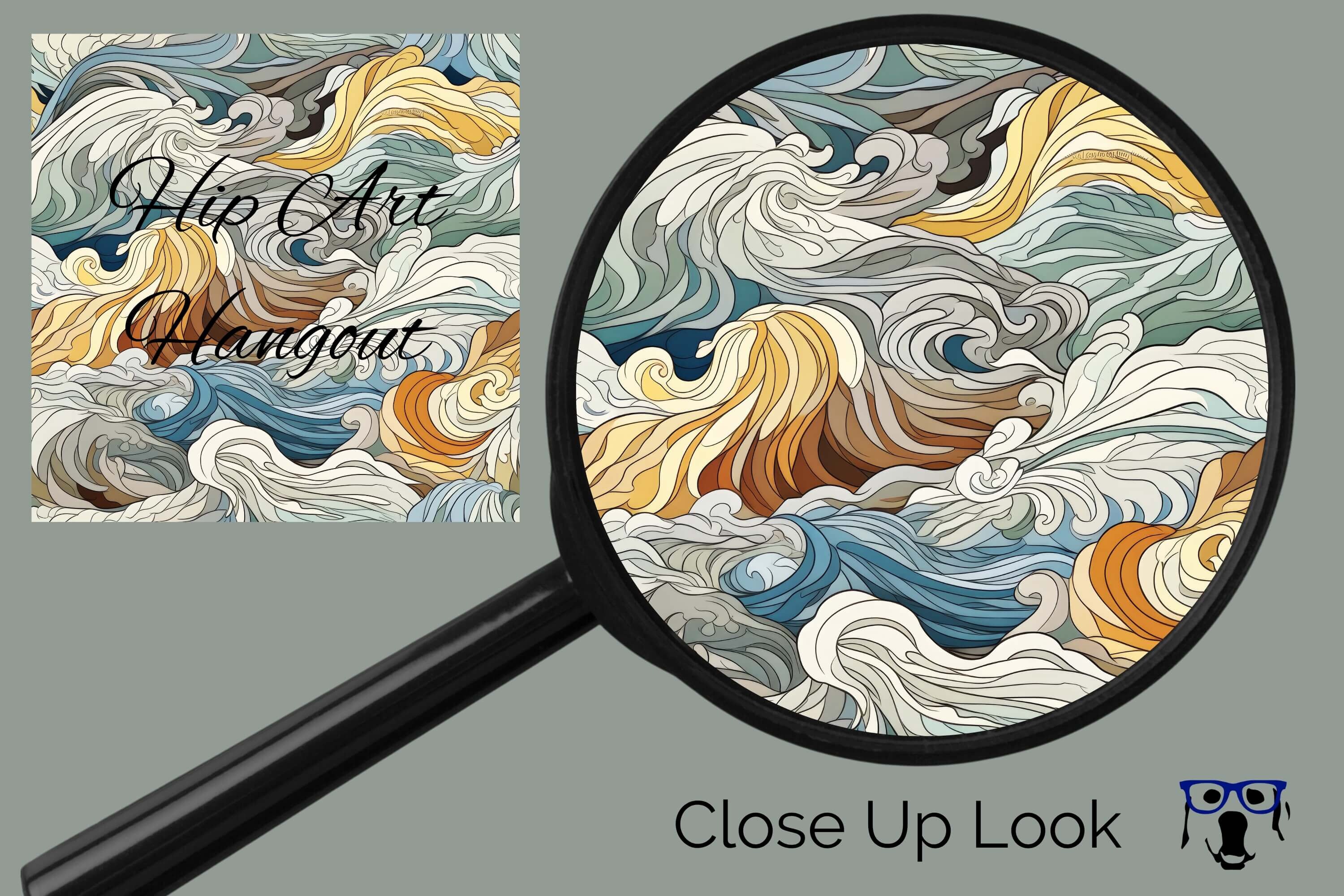 Wavy Seamless Pattern Pastel Color Ocean Waves Groovy Wavy Seamless ...