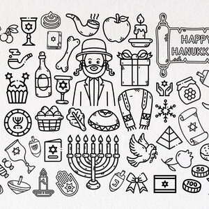 Hanukkah Coloring Page, Jewish Holiday Placemat Activity (PDF Download ...