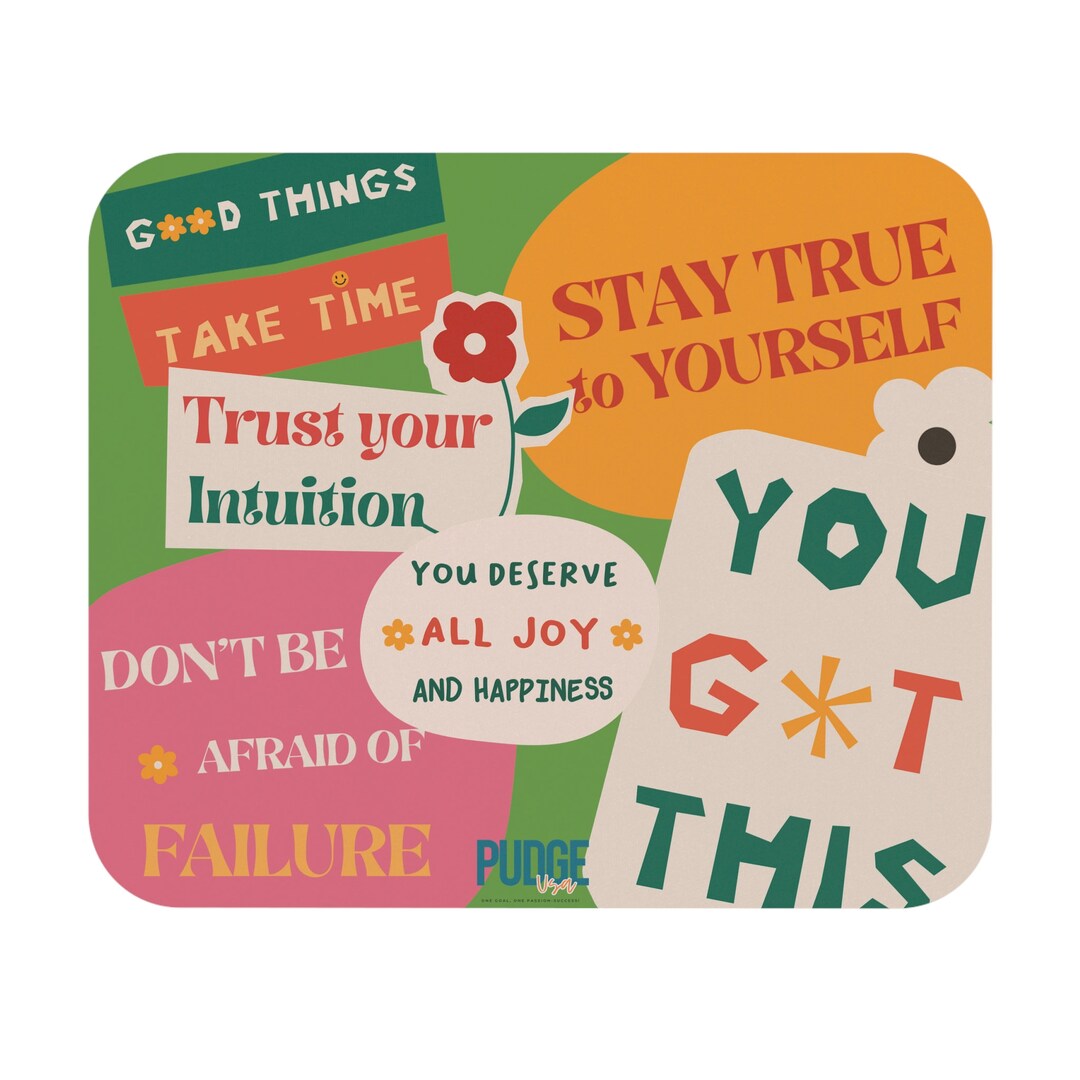Positive Affirmation Words Rectangular Mouse Pad - Etsy