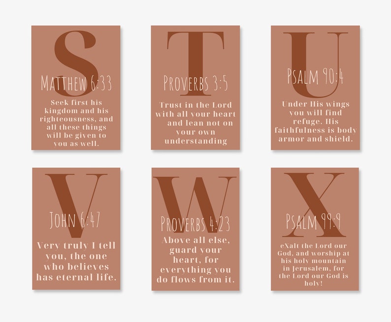 Printable Scripture Alphabet Flash Cards Bible Verse Abcs - Etsy