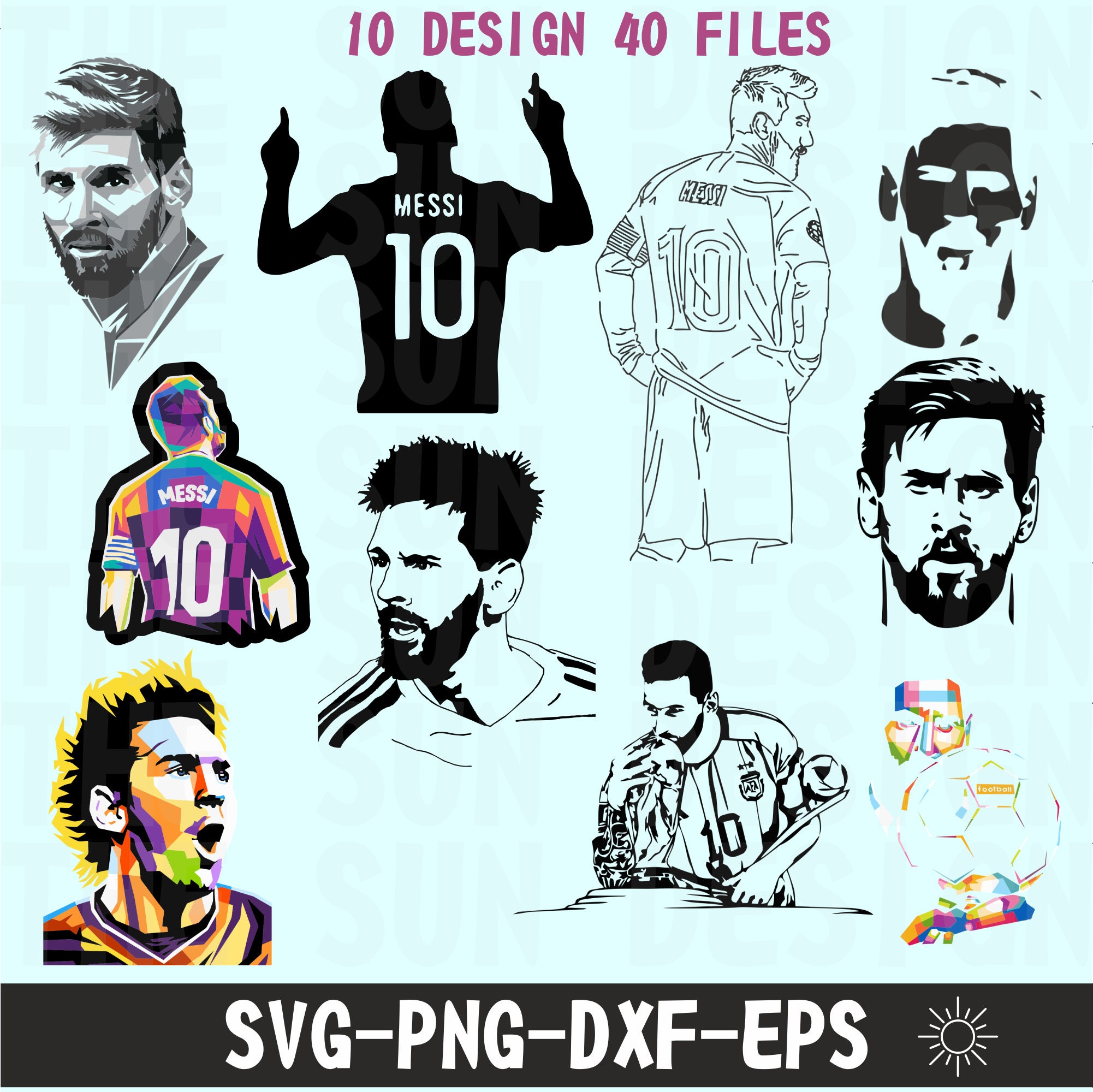Messi Sticker Bundle, Lionel Messi, Messi Svg, World Cup Messi ...
