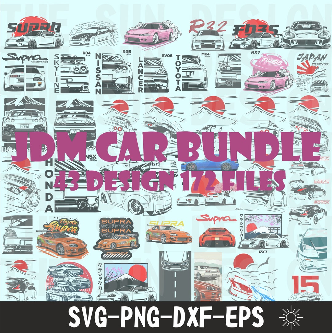 Jdm Bundle,jdm Car Design,jdm Sticker, Car Svg,jdm Svg, Supra Svg, Car ...