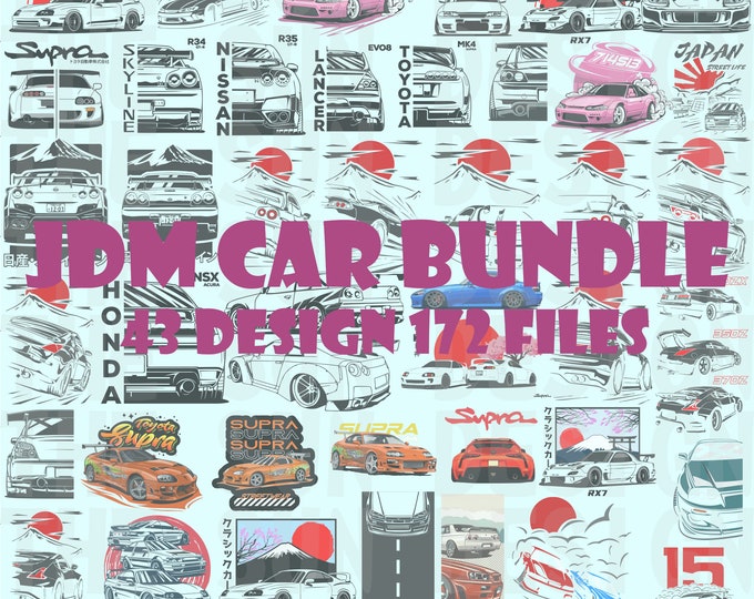 Jdm Car Design for T-shirt ,jdm Gang,jdm Car Clipart , Jdm Car Bundle ...