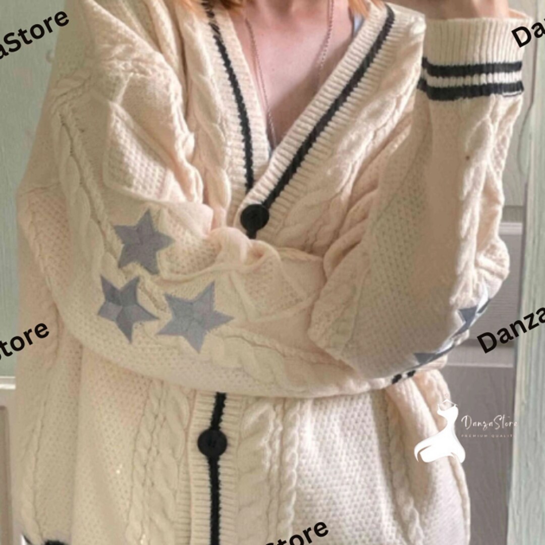 Folklore Cardigan Winter Cardigan Oversized Cardigan V Neck Sweater ...