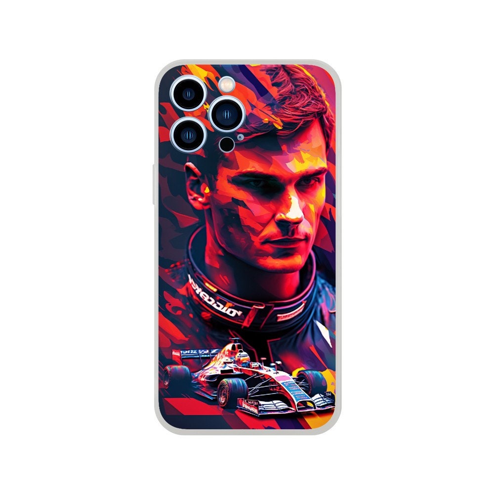 Max Verstappen Formula 1 Design Art Flexi iPhone Case for 14 13 12 11 X ...
