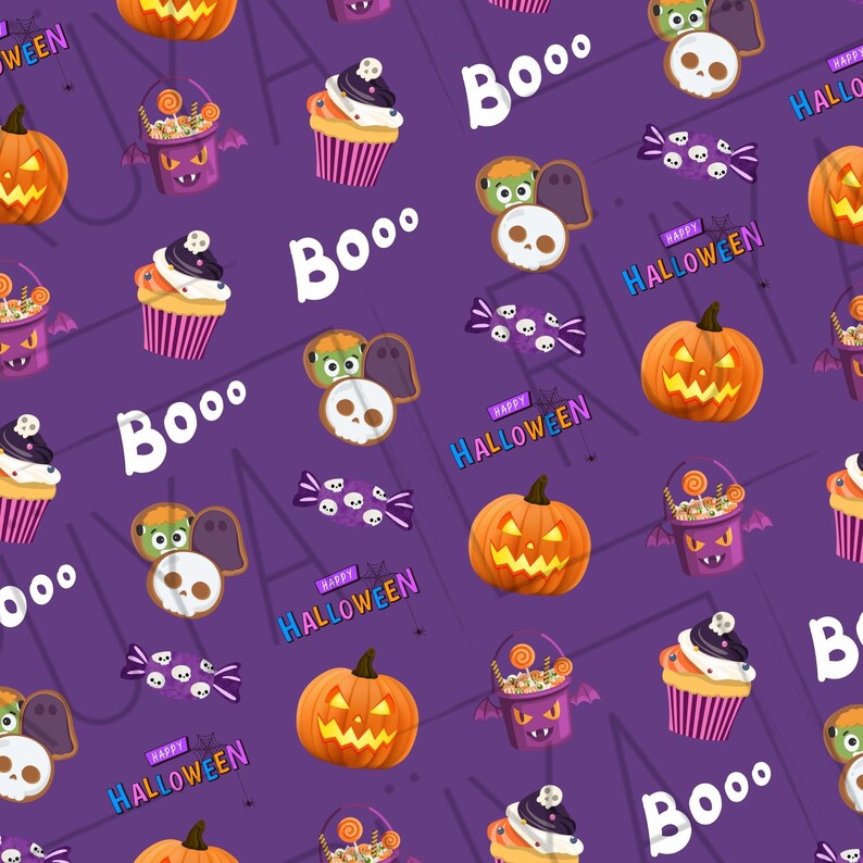 17 Cute Halloween Themed Digital Paper, Halloween Medley, Pink and ...
