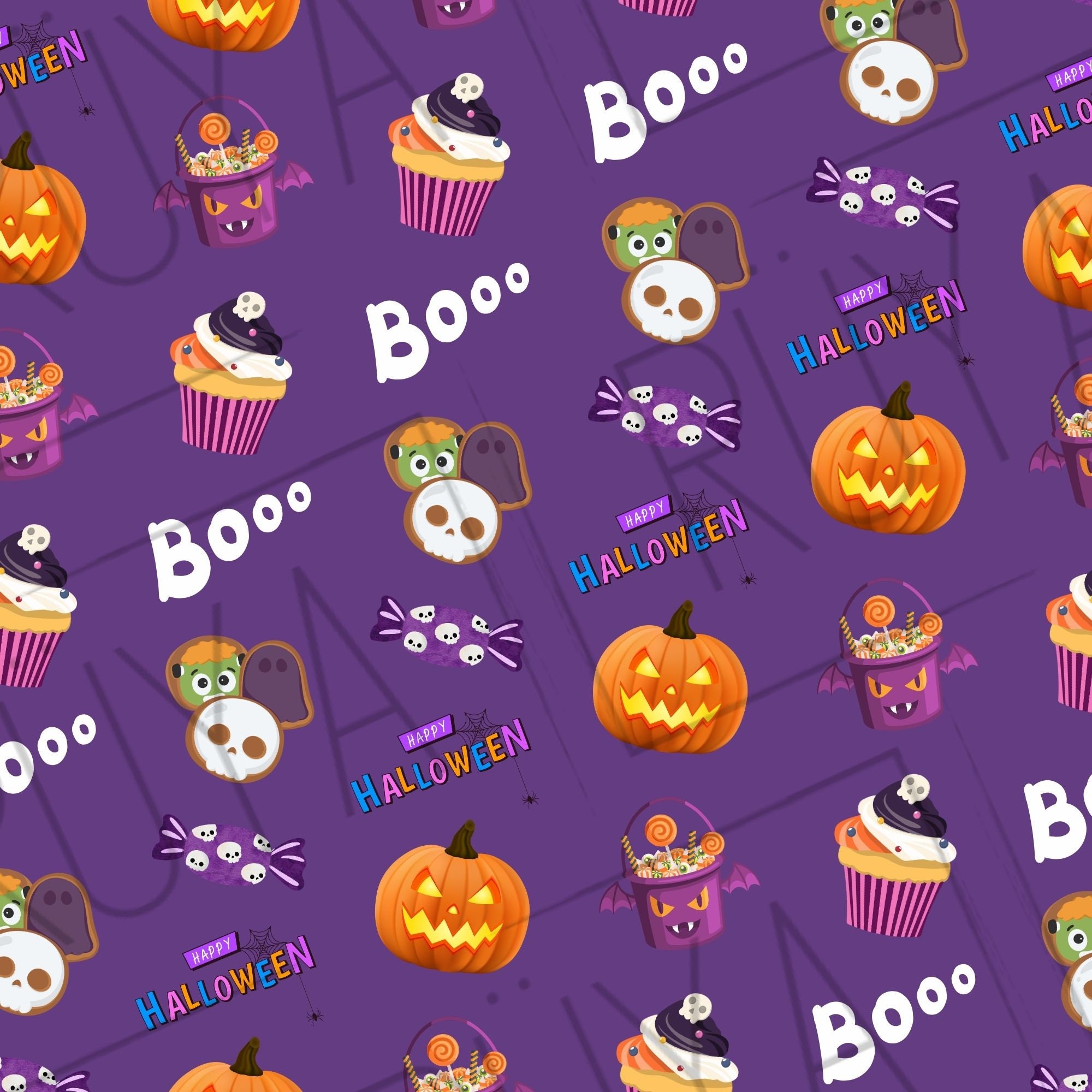 17 Cute Halloween Themed Digital Paper, Halloween Medley, Pink and ...
