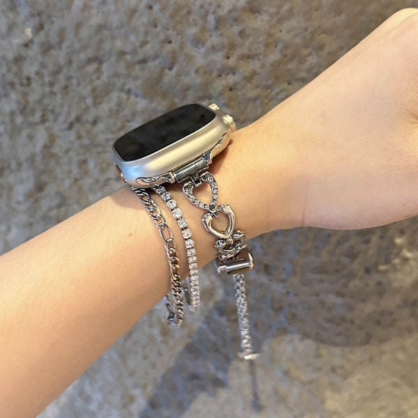 Silver Apple Watch Chain - Etsy