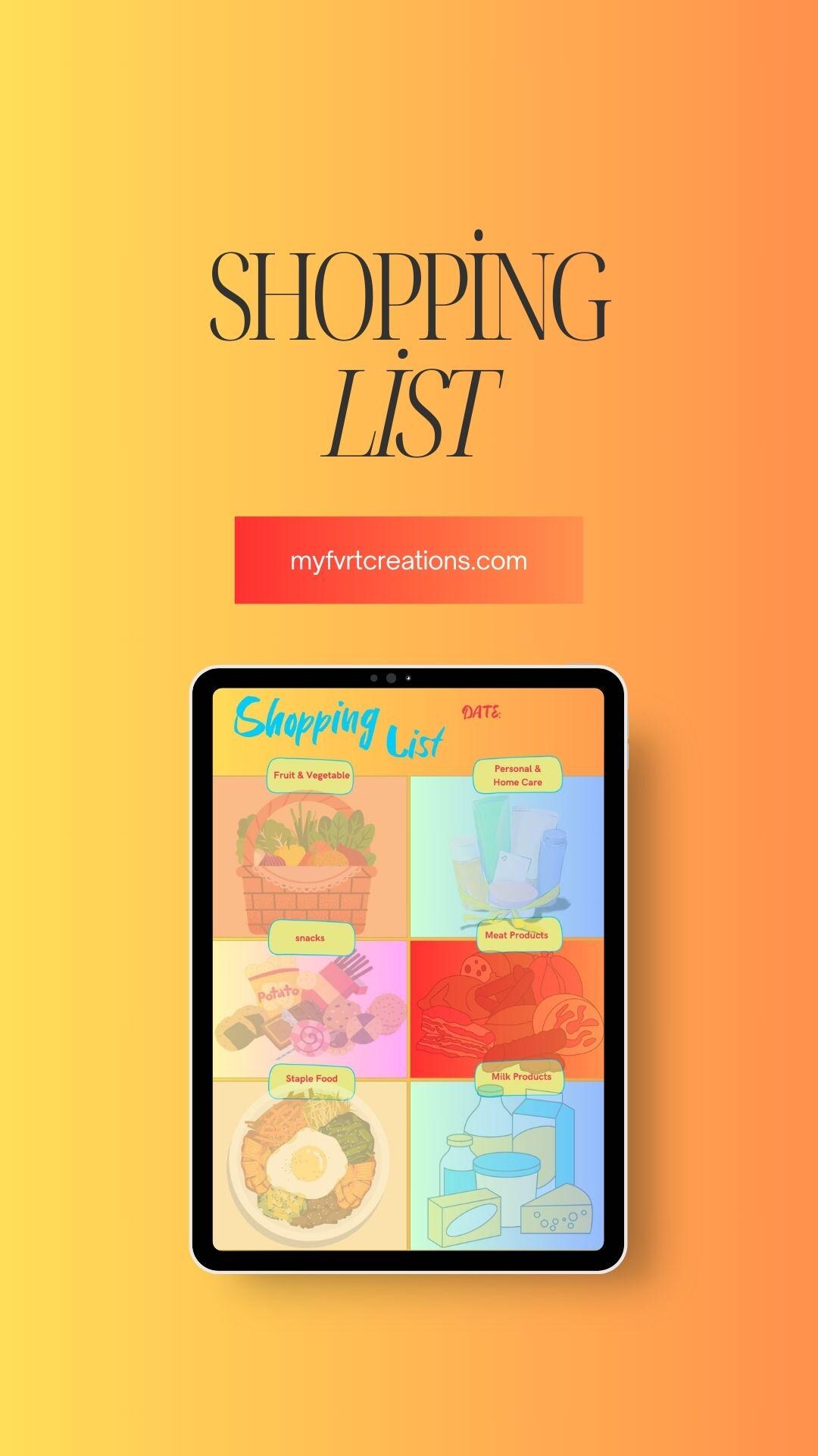 Intuitive Shopping List: Weekly Planner & Budget Tracker - Etsy