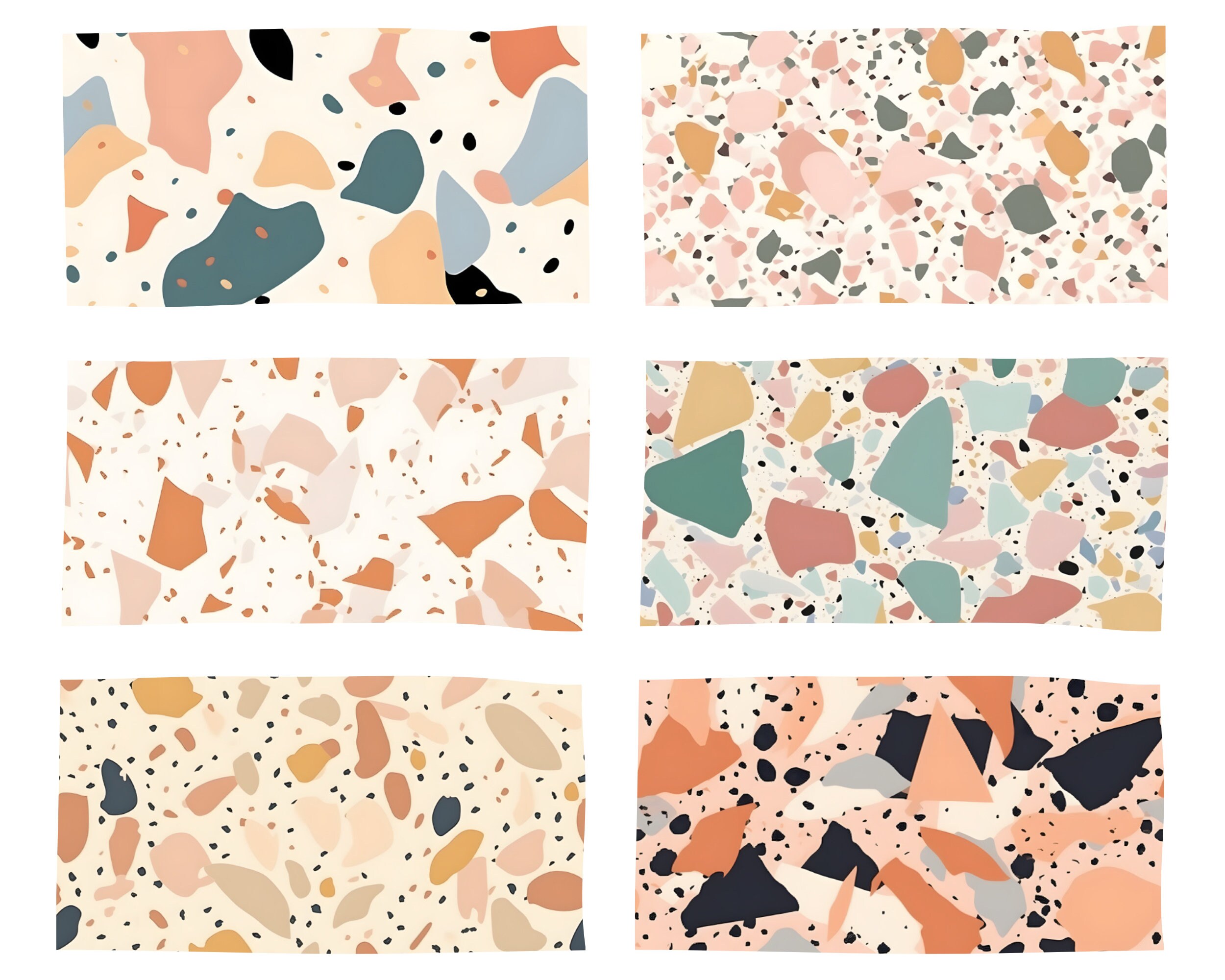 Terrazzo Digital Paper, Colored Stone Tile, Terrazzo Patterns ...