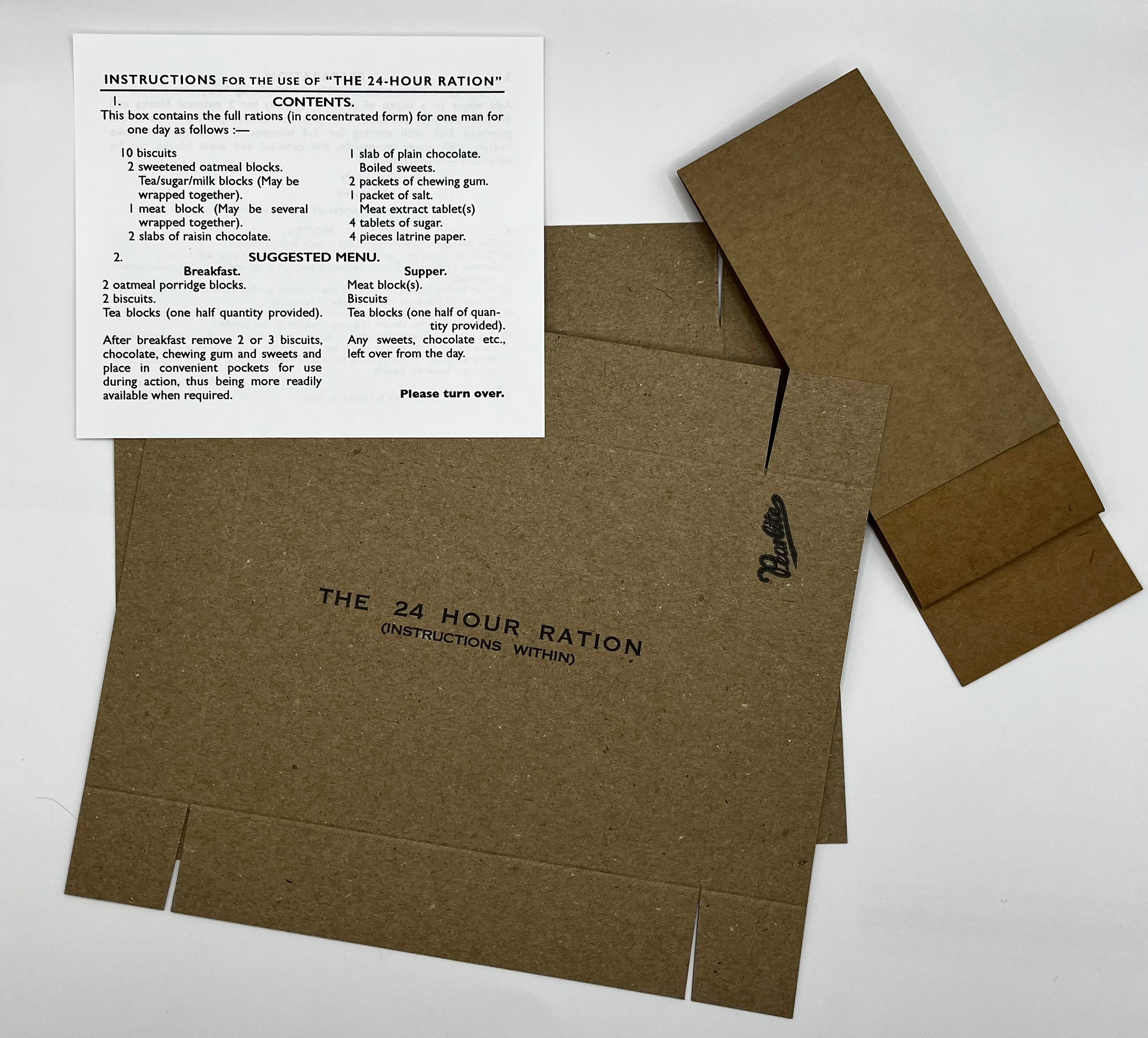 WW2 British 24 Hour Ration Box With Instructions. - Etsy