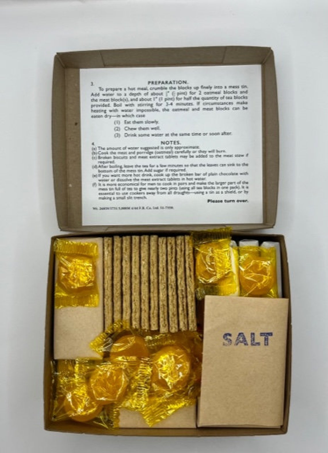 WW2 British 24 Hour Ration Box With Instructions. - Etsy