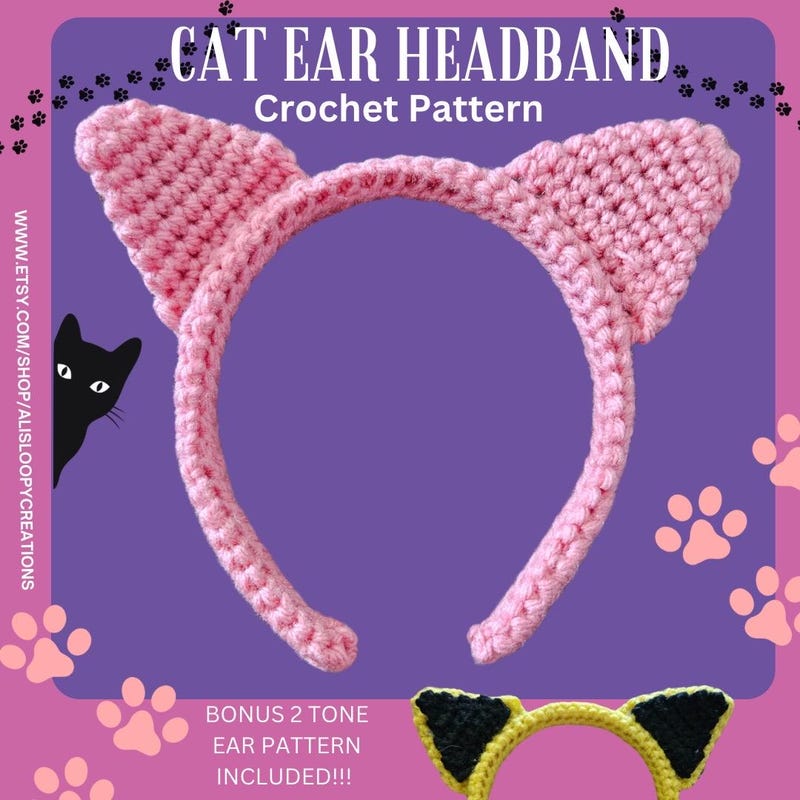 Cat Ear Headband - Etsy