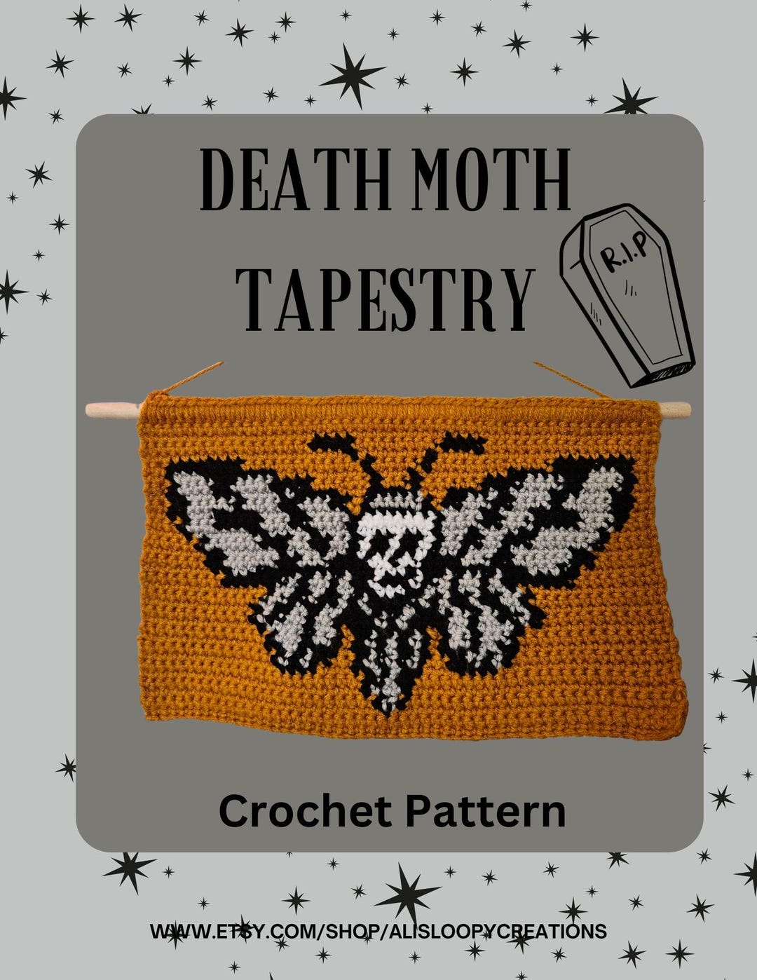 Tapistry Pattern Death Moth Crochet - Etsy