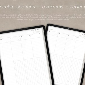 Minimalist Digital 12 Week Year iPad Planner | Goodnotes & Notability ...