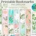 40 Greenery Bookmarks Printable | Bookmark PNG | Easy Printable ...