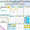 Kids Reading Printables Colorful | Reading Tracker Sheets | Easy ...