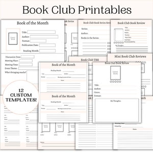 Book Club Sheets Printable | Reading Tracker Sheets | Easy Printable ...