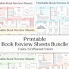 Book Review Sheets Printable Reading Tracker Sheets Easy Printable Book ...