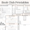 Book Club Sheets Printable Reading Tracker Sheets Easy Printable Book ...