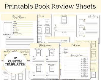 Book Review Sheets Printable Reading Tracker Sheets Easy Printable Book ...
