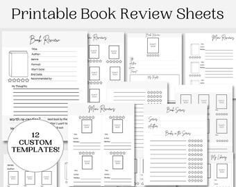 Book Review Sheets Printable Reading Tracker Sheets Easy Printable Book ...