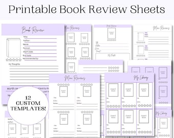 Book Review Sheets Printable Reading Tracker Sheets Easy Printable Book ...