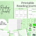 Green Reading Journal Printable | Reading Tracker | Easy Printable Book ...