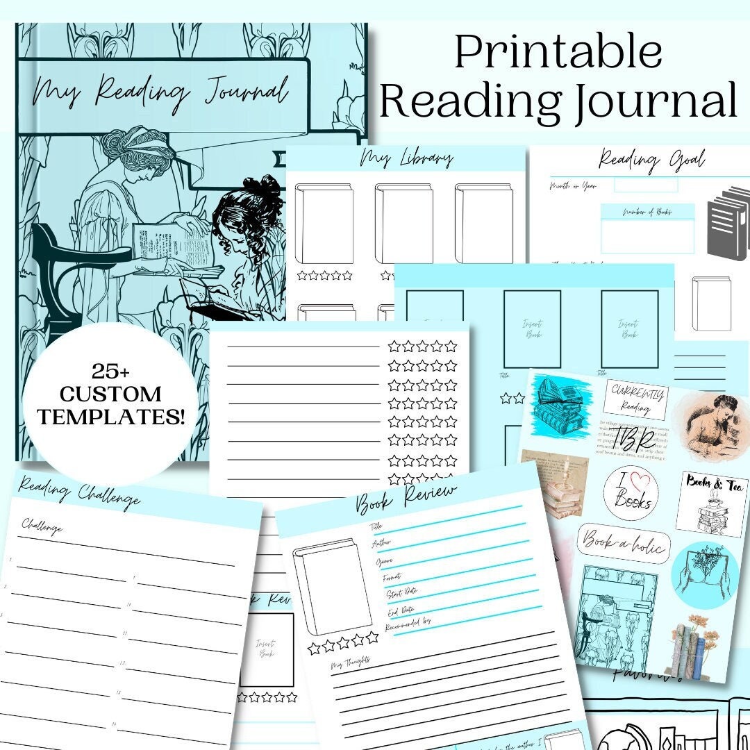 Classic Reading Journal Printable | Reading Tracker | Easy Printable ...