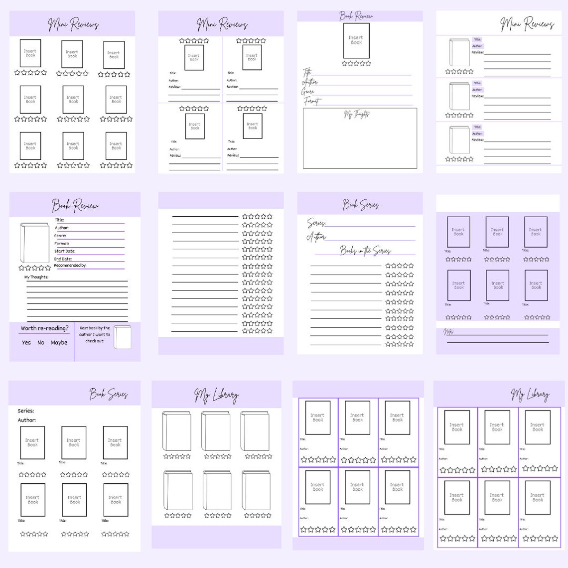 Book Review Sheets Printable | Reading Tracker Sheets | Easy Printable ...