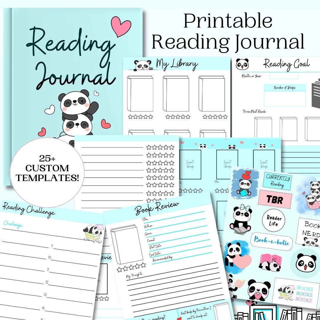 Cute Panda Reading Journal Printable | Reading Tracker | Easy Printable ...