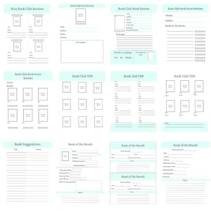 Book Club Sheets Printable | Reading Tracker Sheets | Easy Printable ...