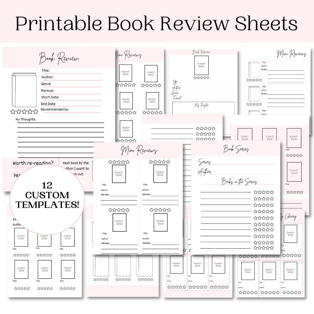 Book Review Sheets Printable | Reading Tracker Sheets | Easy Printable ...