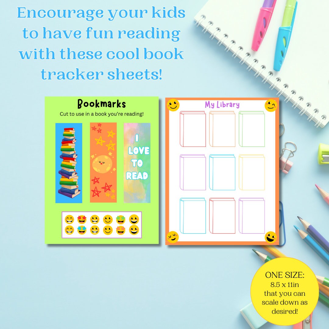 Kids Reading Printables Colorful Reading Tracker Sheets Easy Printable ...
