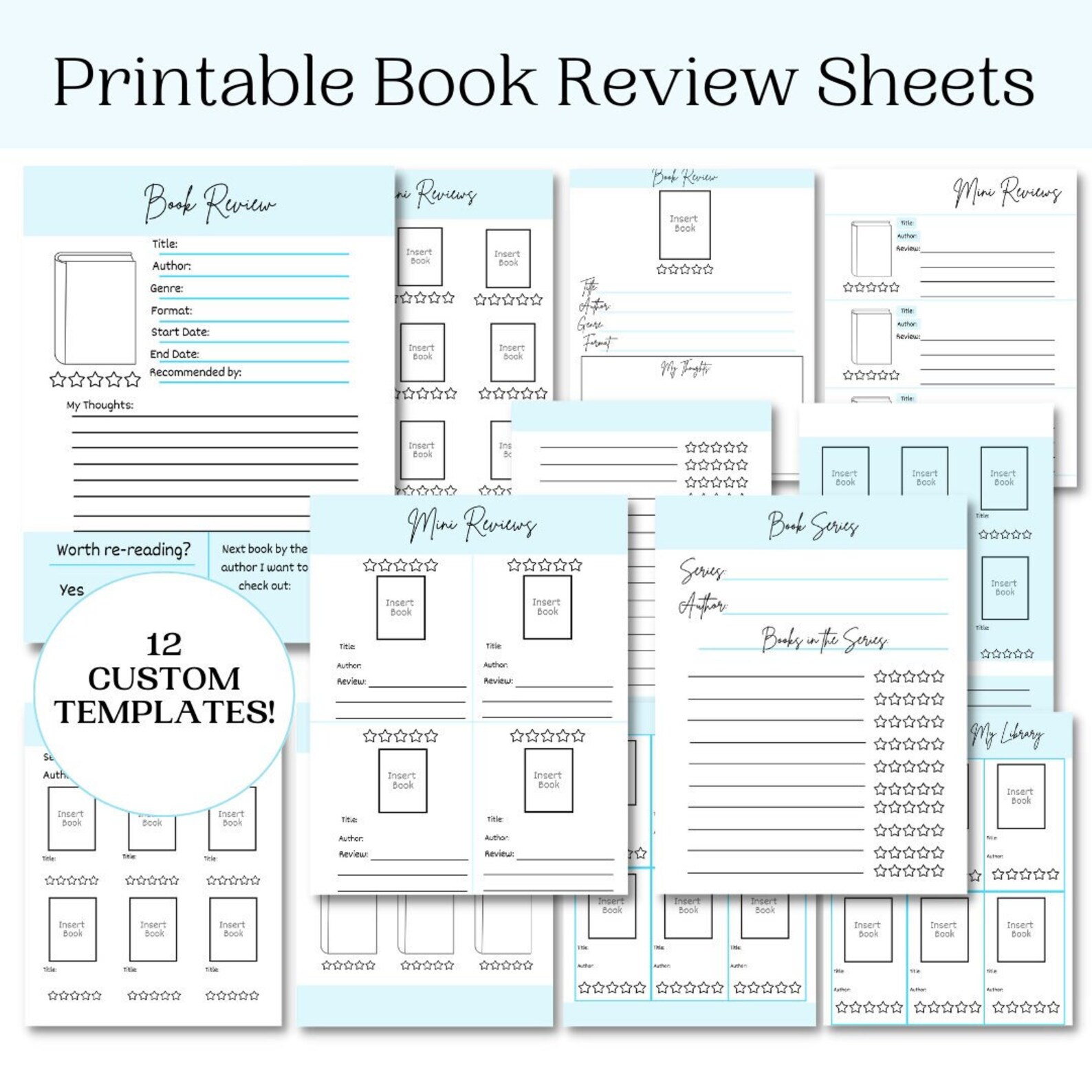 Book Review Sheets Printable | Reading Tracker Sheets | Easy Printable ...
