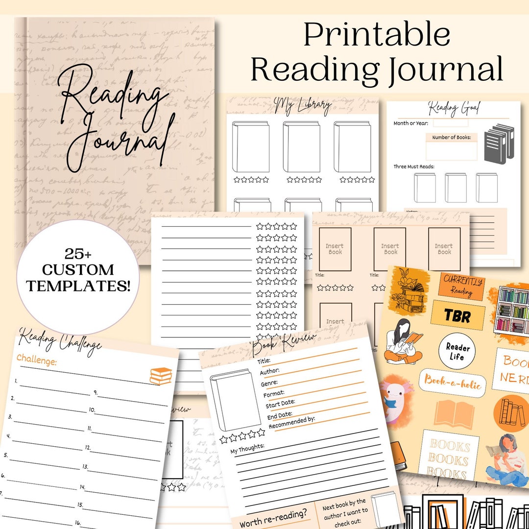 Orange Reading Journal Printable | Reading Tracker | Easy Printable ...