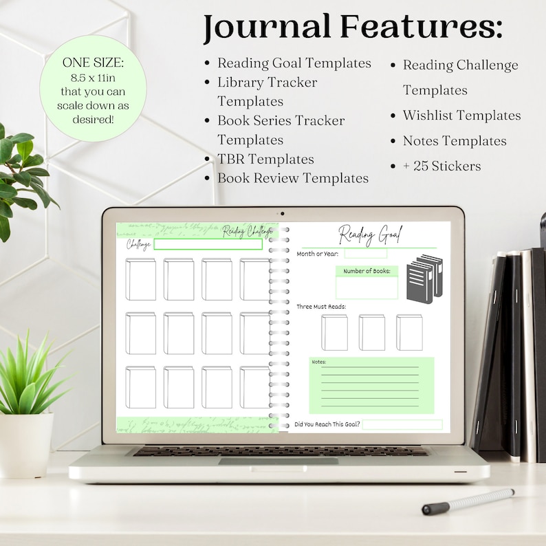 Green Reading Journal Printable | Reading Tracker | Easy Printable Book ...