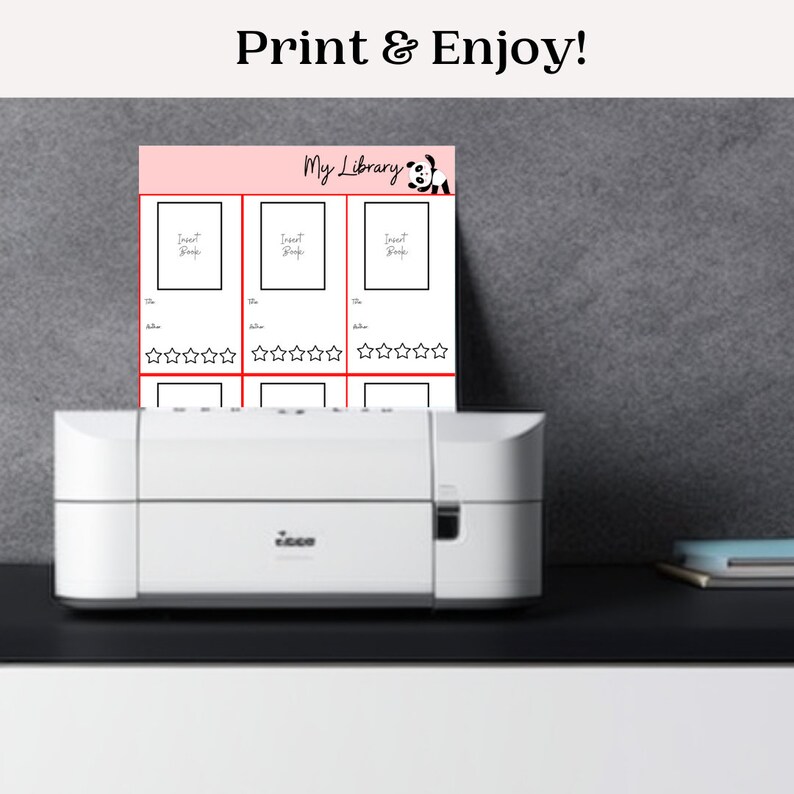 5 Reading Journal Bundle Printable | Cute Panda Journals | Reading ...