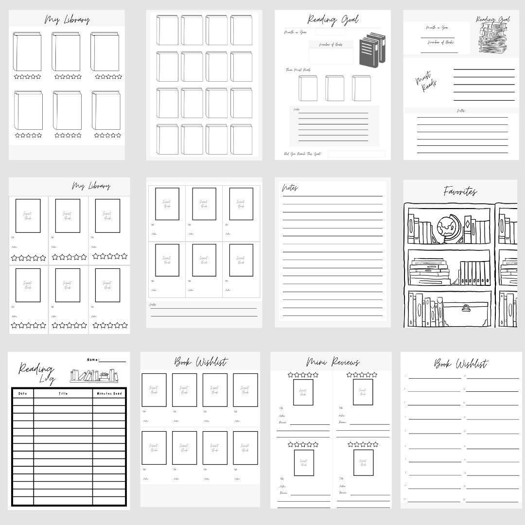 Classic Reading Journal Printable | Reading Tracker | Easy Printable ...