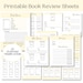 5 Book Review Sheets Bundle Printable Reading Tracker Sheets Easy ...