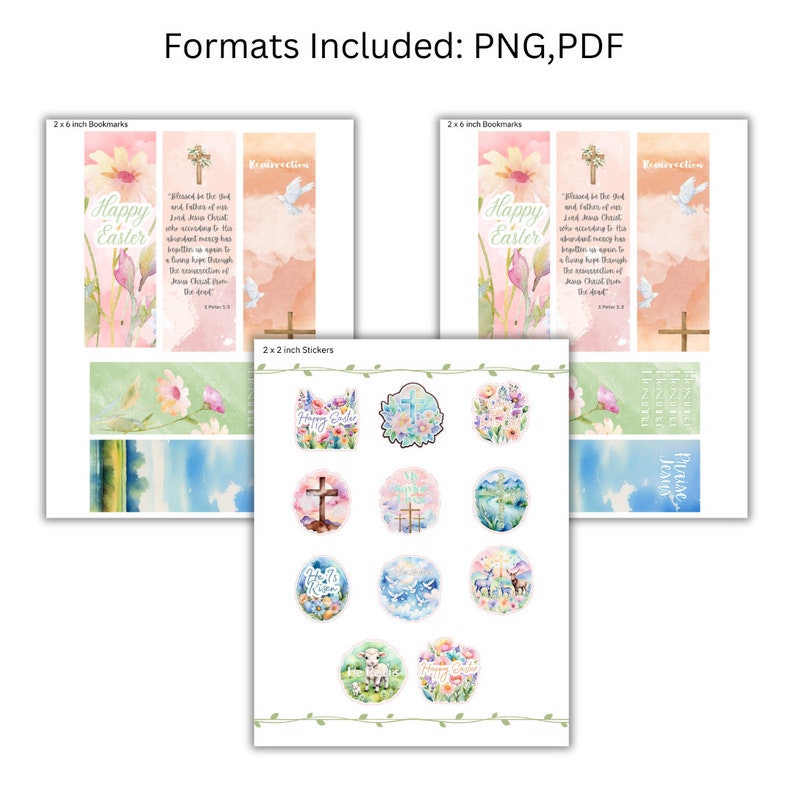 Printable Easter Bundle | He is Risen PNG | Christian Journal | Happy ...